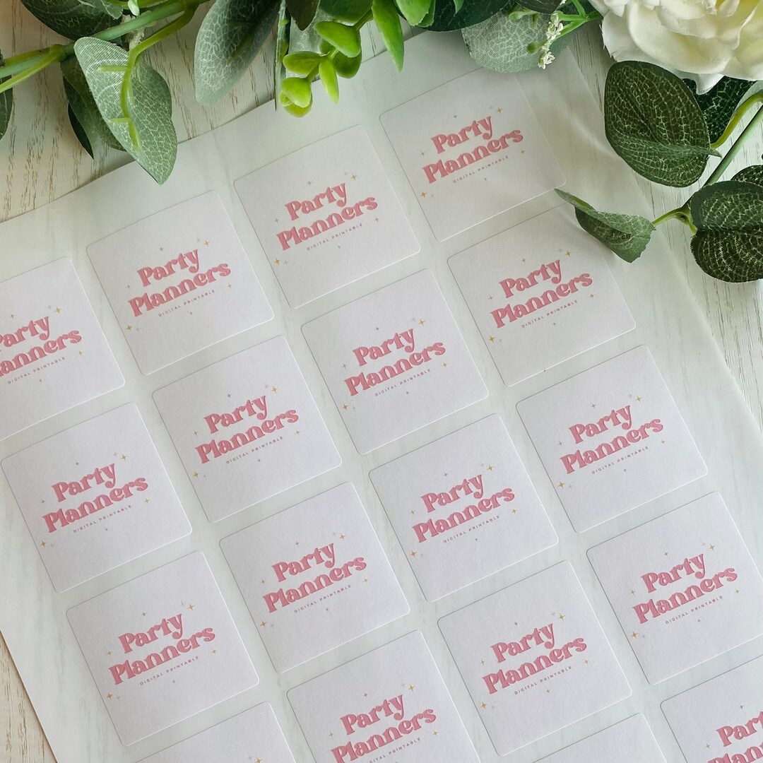 Square Logo Stickers, Matte Finish, 37mm, Custom Printed - Etsy