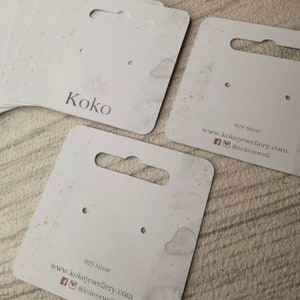 Custom Branded Earring Display Cards, Printed Jewellery Cards, Custom ...
