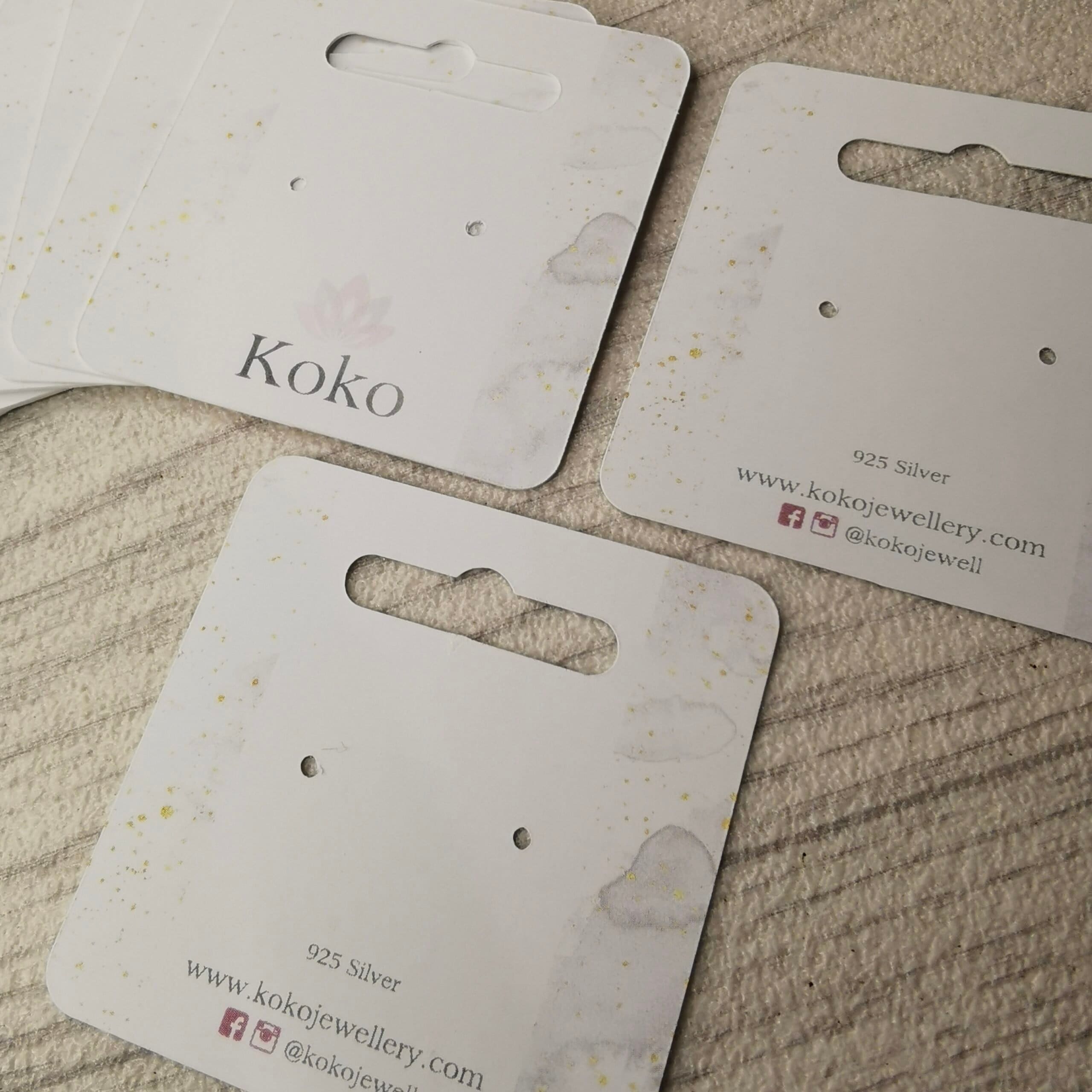Custom Branded Earring Display Cards, Printed Jewellery Cards, Custom ...
