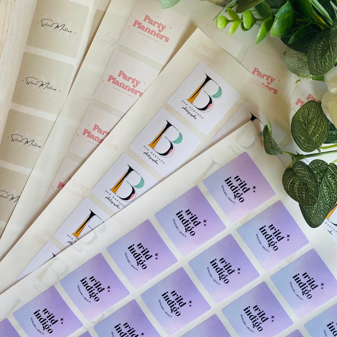 Custom Square Logo Stickers, Matte Finish (37mm) - Etsy