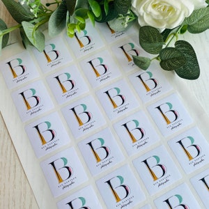 Square 37mm Stickers A4 Sheets Matte Finish Logo Stickers - Etsy