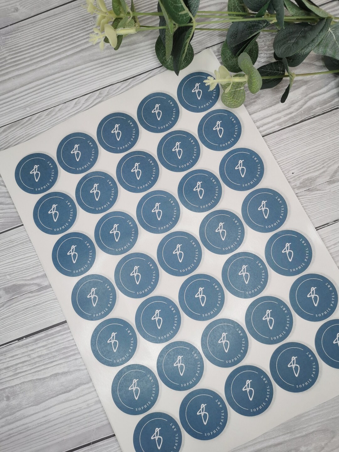 Circular 37mm Stickers, A4 Sheets, Matte Finish, Logo Stickers ...