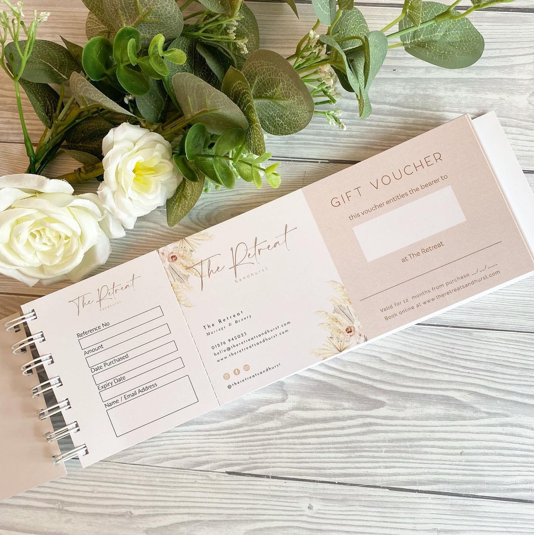 Gift Vouchers for Beauty Businesses, Aesthetics Voucher, Custom Logo ...