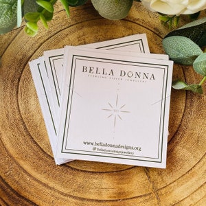 Necklace / Bracelet Display Cards, Jewellery Backing Cards, Custom ...