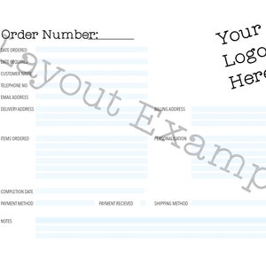 Custom Order Book Perforated Receipt Panel and Notes Pages. Tear off ...