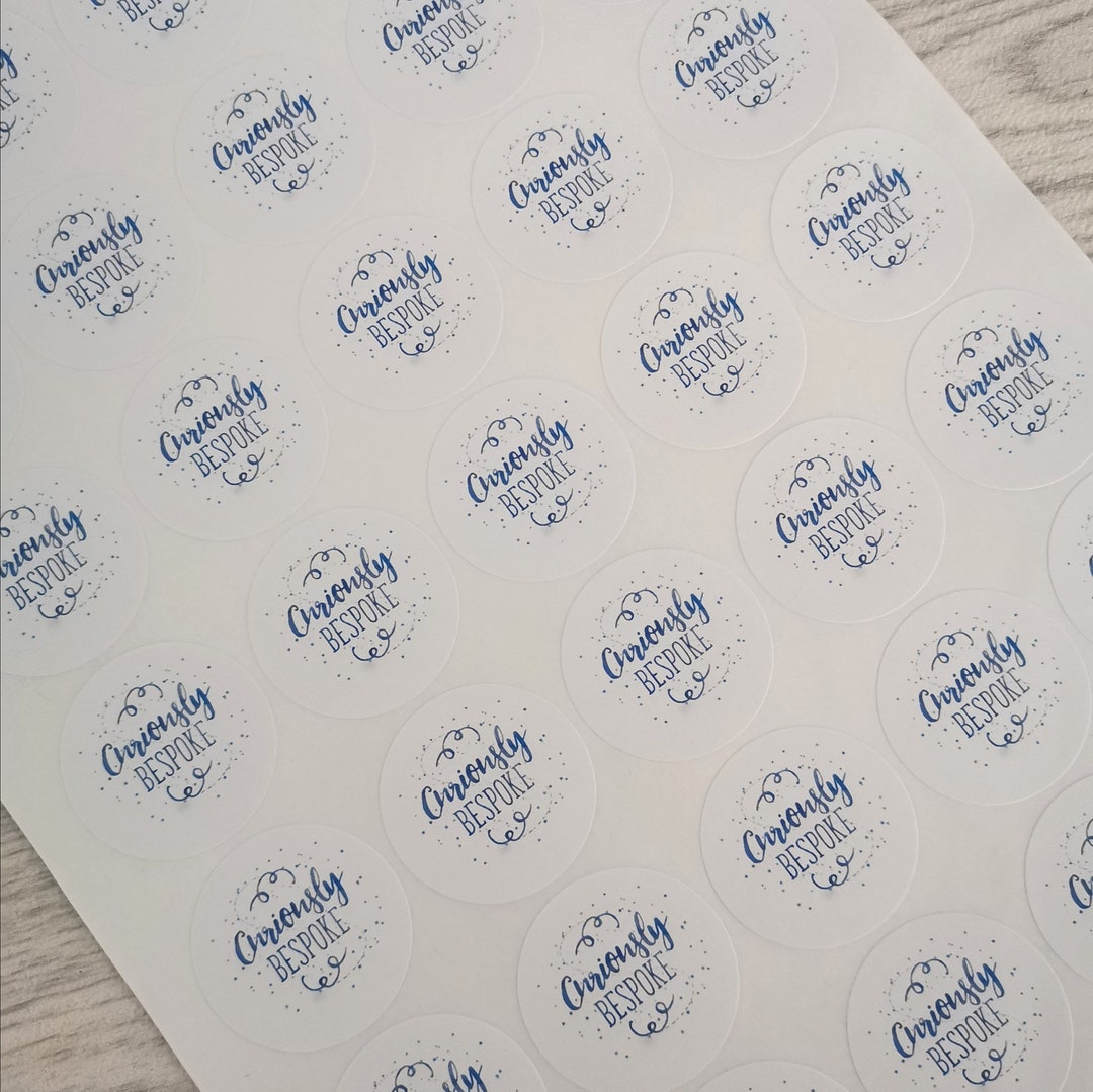 Circular 25mm Stickers A4 Sheets Matte Finish Logo - Etsy UK