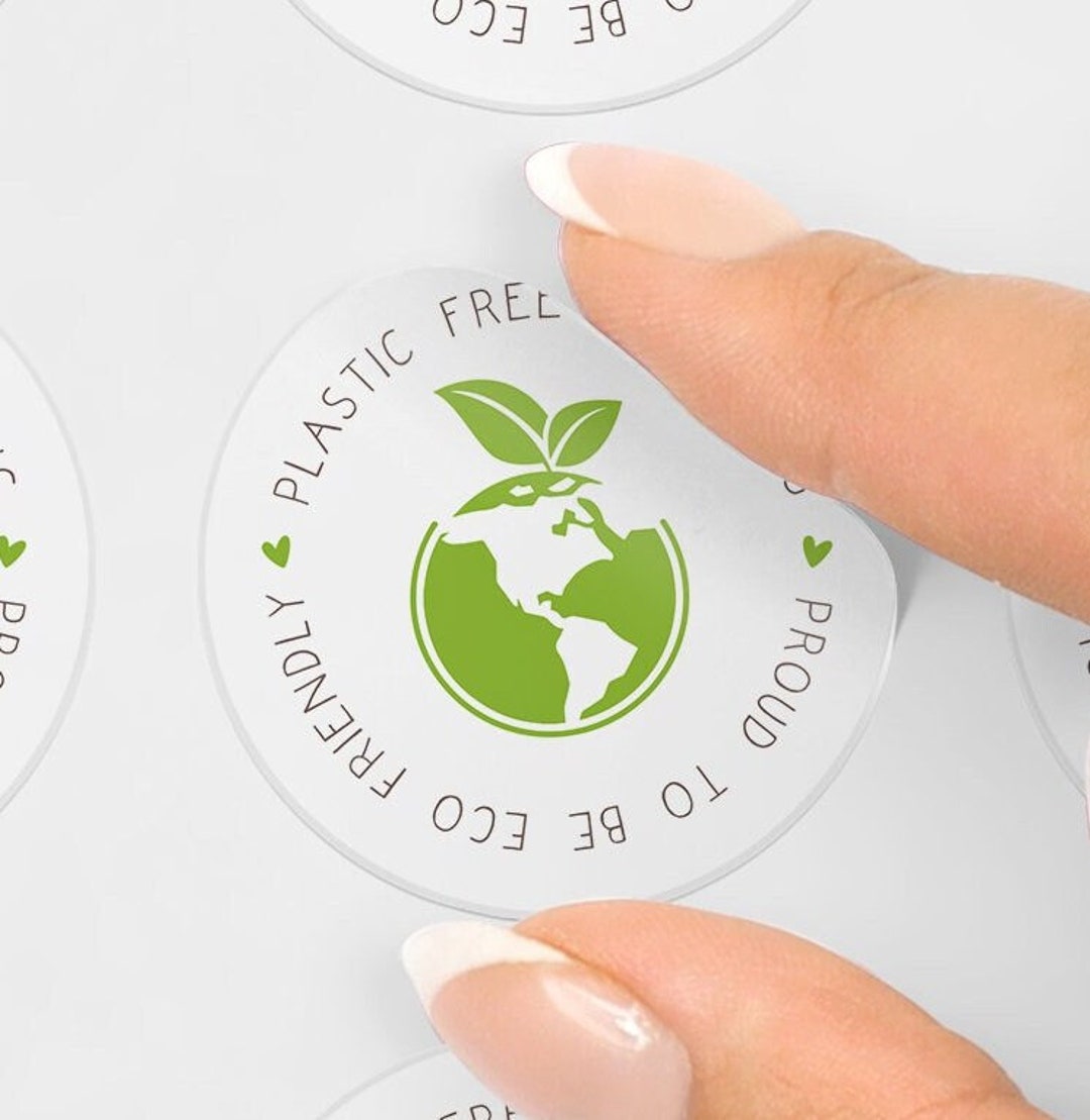 Proud to Be Eco Friendly Stickers, Matte Finish, Plastic Free Stickers ...