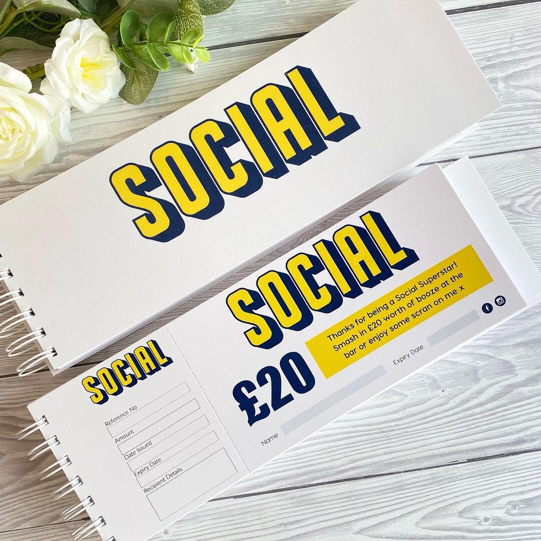 Customizable Gift Voucher Book: Bar, Restaurant, Hotel - 40 Vouchers - Etsy