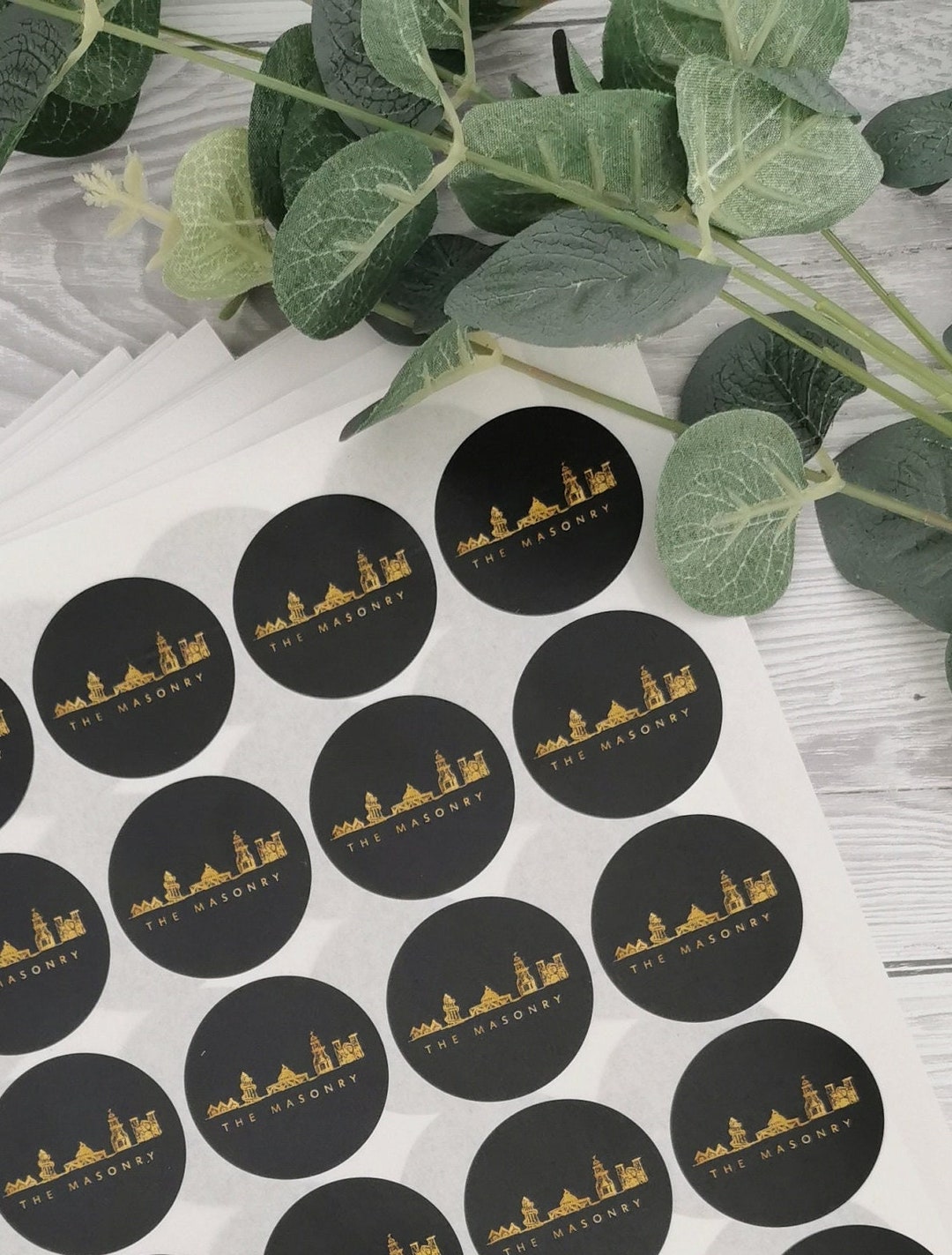 Circular 25mm Stickers, A4 Sheets, Matte Finish, Logo Stickers ...