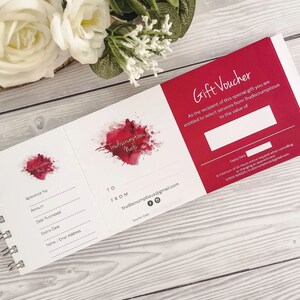 Custom Beauty Salon Gift Voucher Book, Personalized Logo - Etsy UK