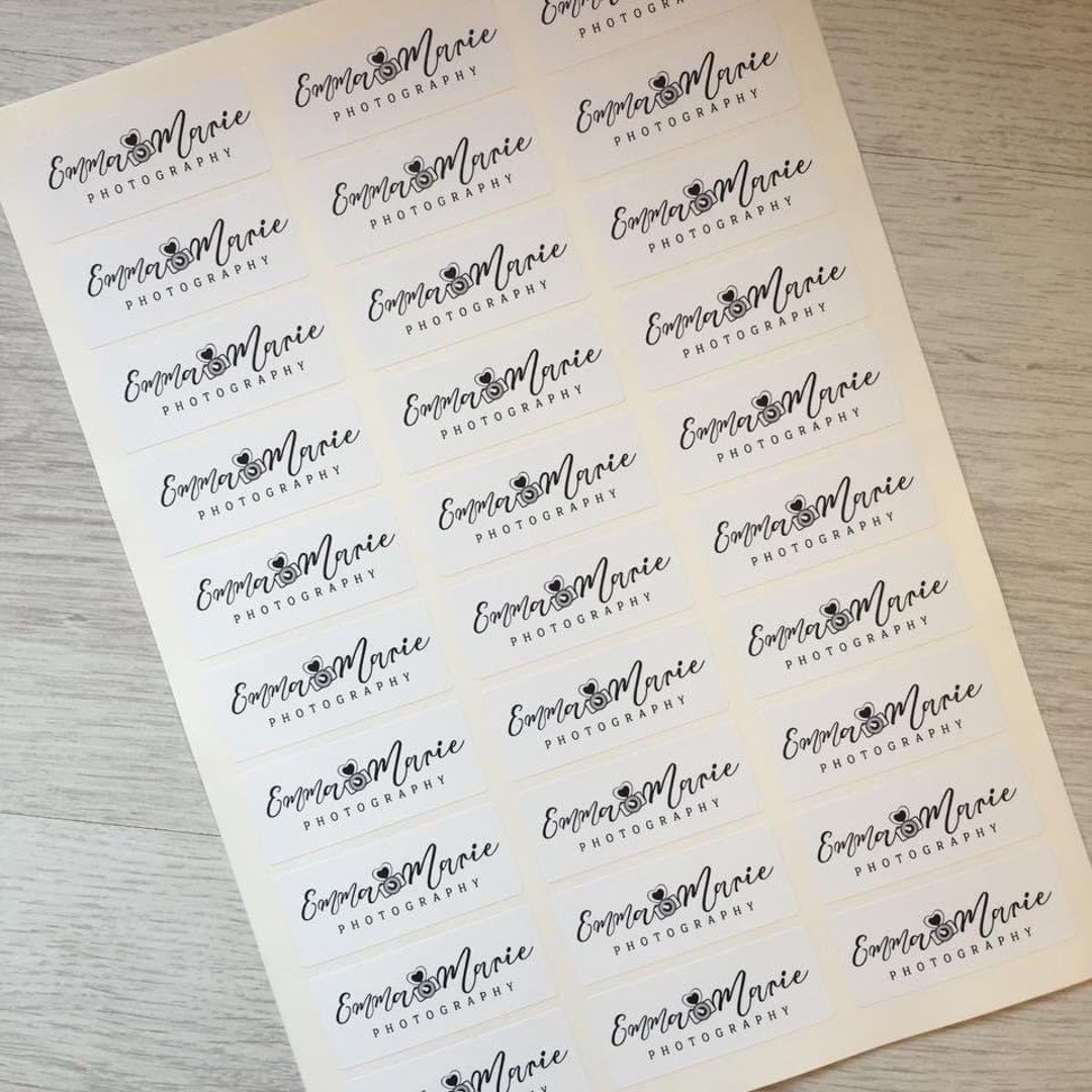 Personalized Logo Stickers, Matte Finish, Rectangle Labels (60x25mm ...