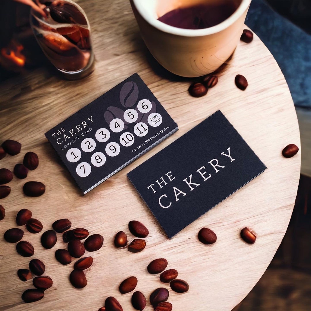 Loyalty Cards for Cafe / Restaurant, Custom Design. Bespoke Loyalty ...