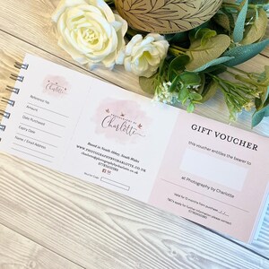 Gift Vouchers for Photographers, Photography Voucher, Custom Logo ...