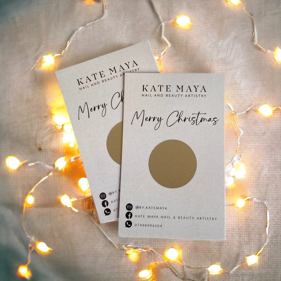 Custom Christmas Scratch Cards, Business Client Loyalty Cards - Etsy