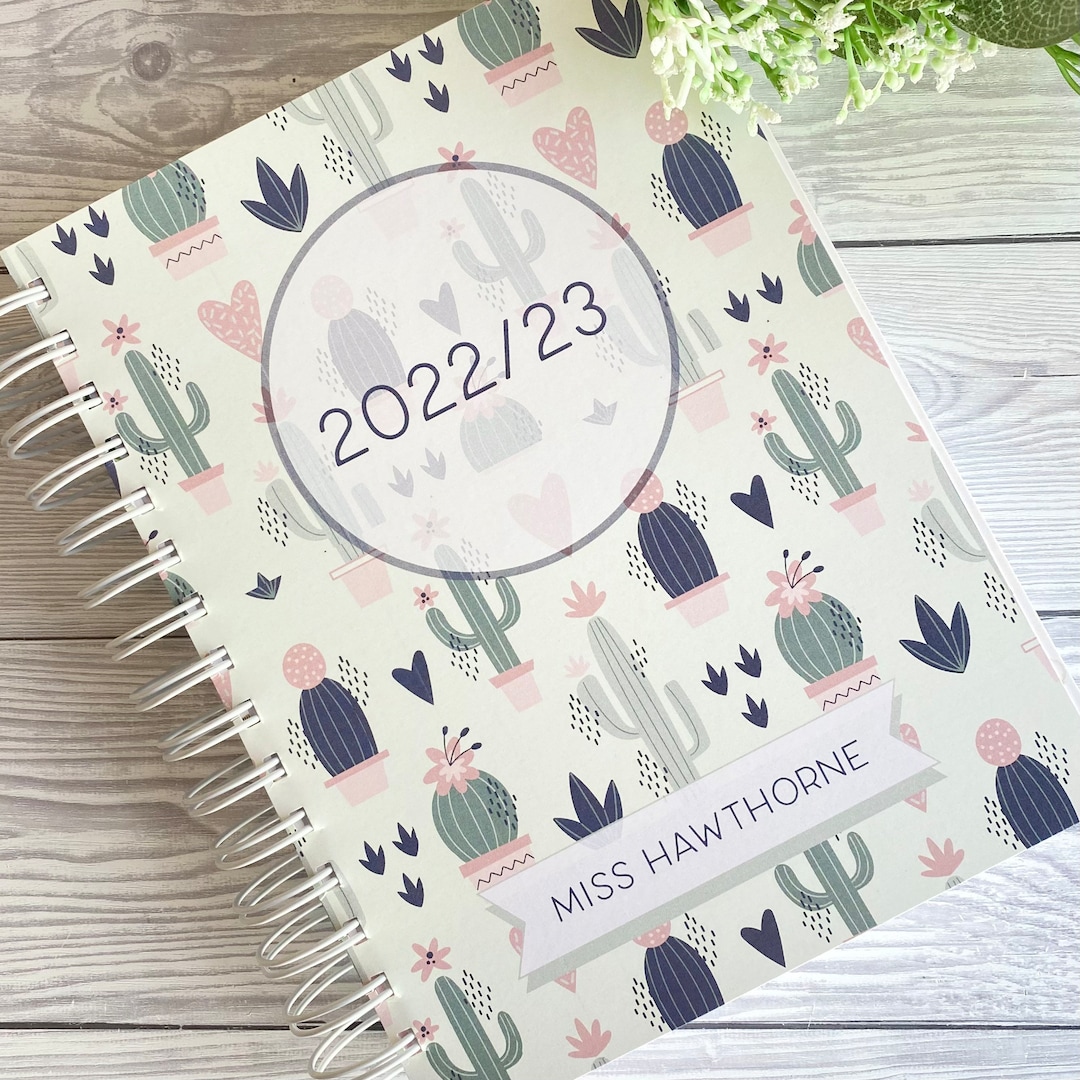 Custom Teacher Planner, Floral Design, Personalised Diary, 2026 - Etsy