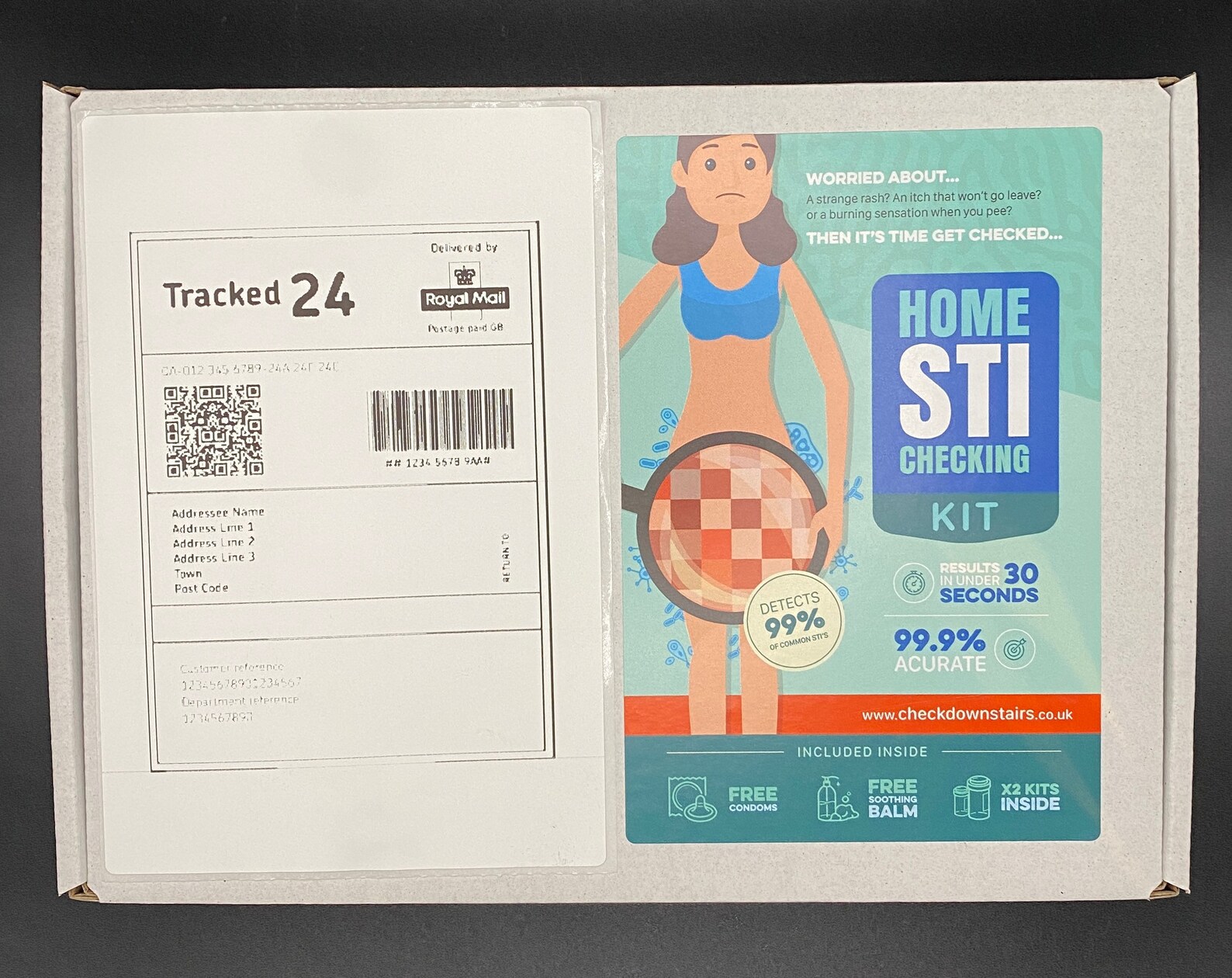 STI/STD TEST Kit Female Prank Mail Package Post Prank Gift Revenge Gift ...