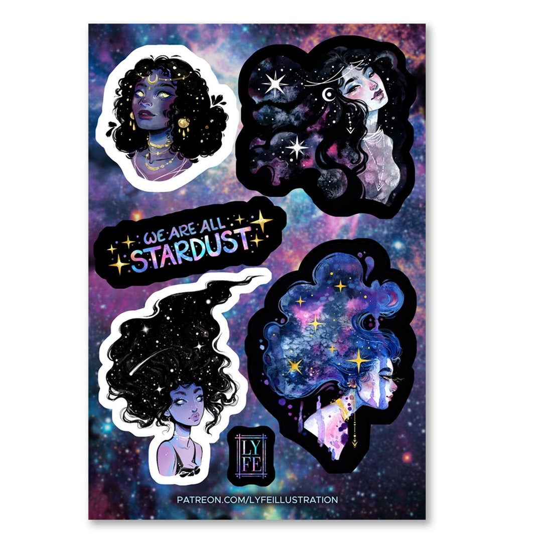 Stardust Sticker Sheet - Foil Detailing - Etsy