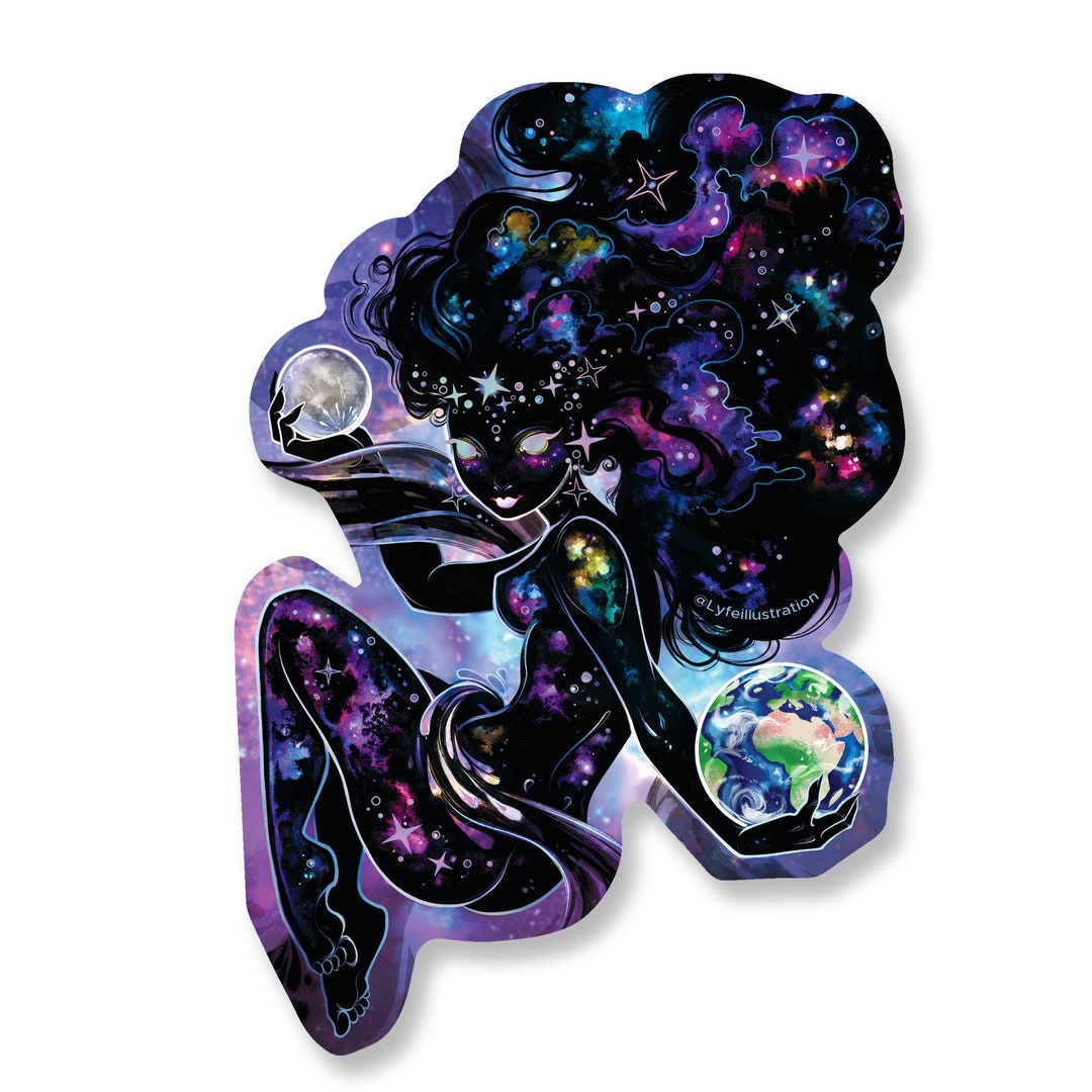 Nyx Goddess Sticker - Matte With Holographic Detailing - Etsy