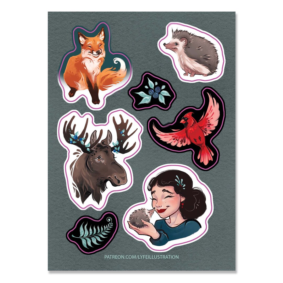 Forest Animal Sticker Sheet - Etsy