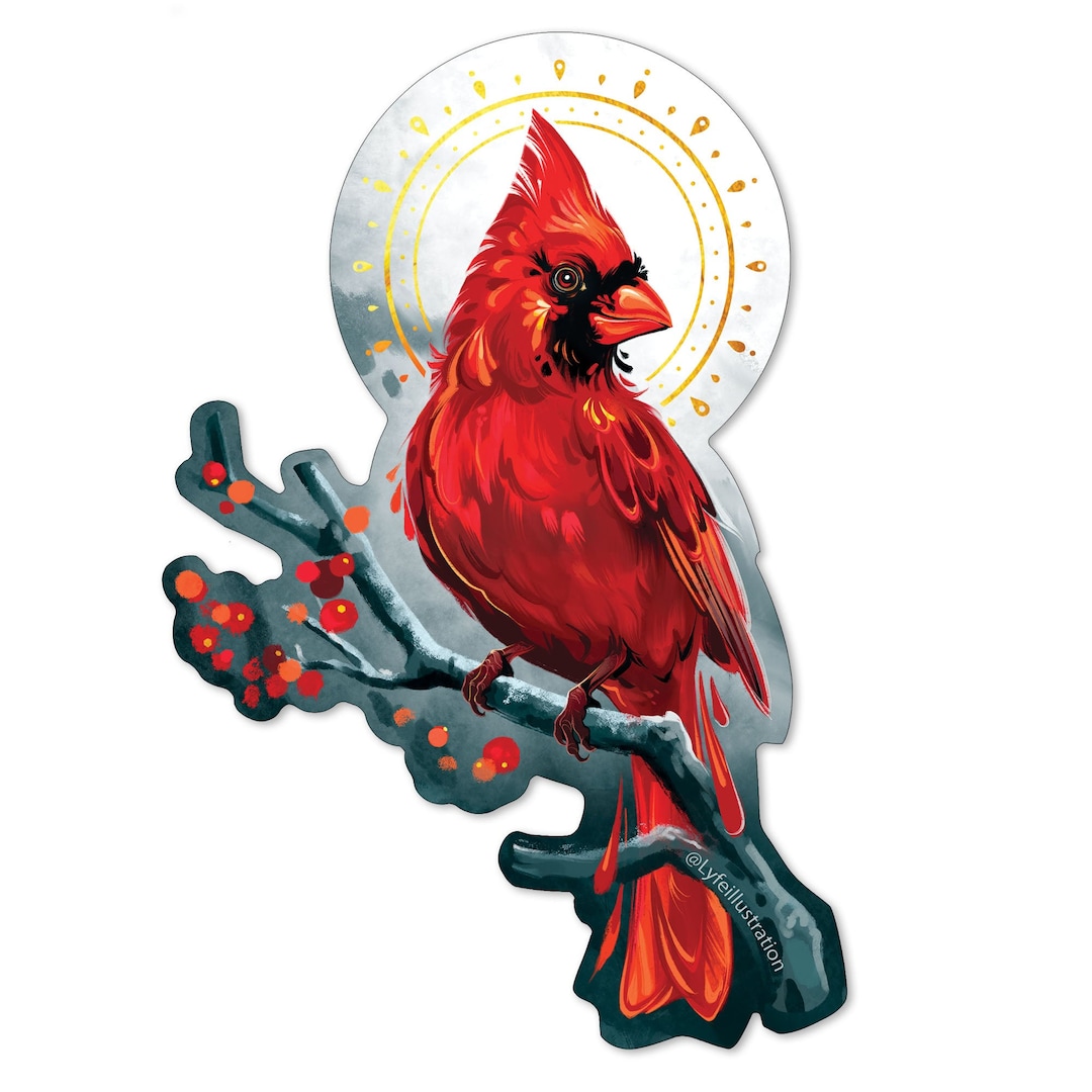 The Cardinal Sticker - Etsy