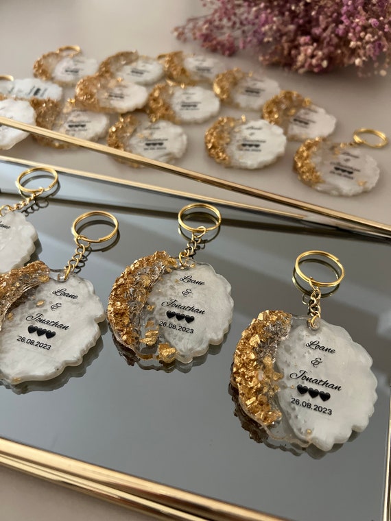 Wedding keychain favors Bridal shower keychain favors Elegant wedding favors Unique wedding gifts Bridesmaid gift ideas