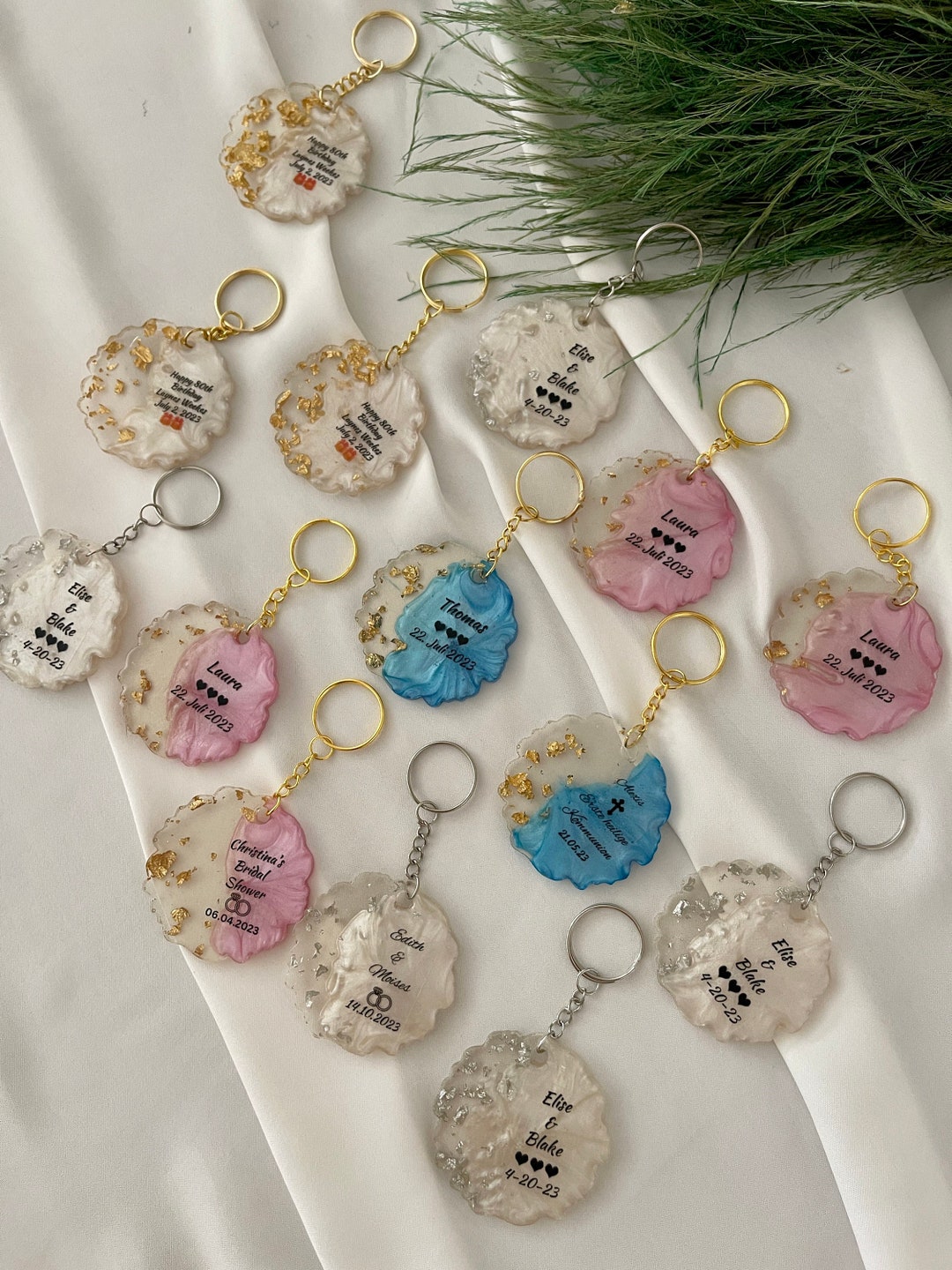 Personalized Keychain Favors: Bulk Party, Wedding, Shower Gifts - Etsy