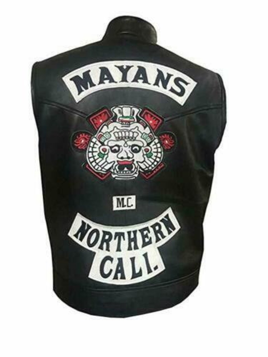 Men's SOA Mayans Northern Cali MC Biker Jacket Vest Back Patch - Etsy