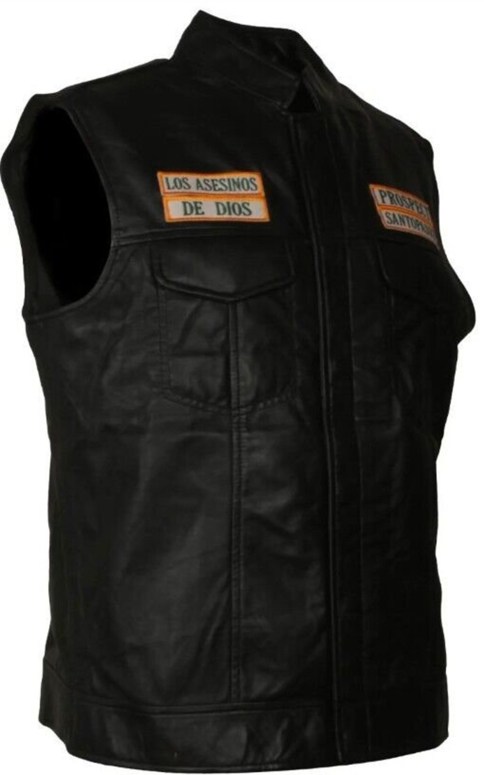 Men's Mayans MC Michael Irby Mayans Biker Rider Black Real Leather Vest ...