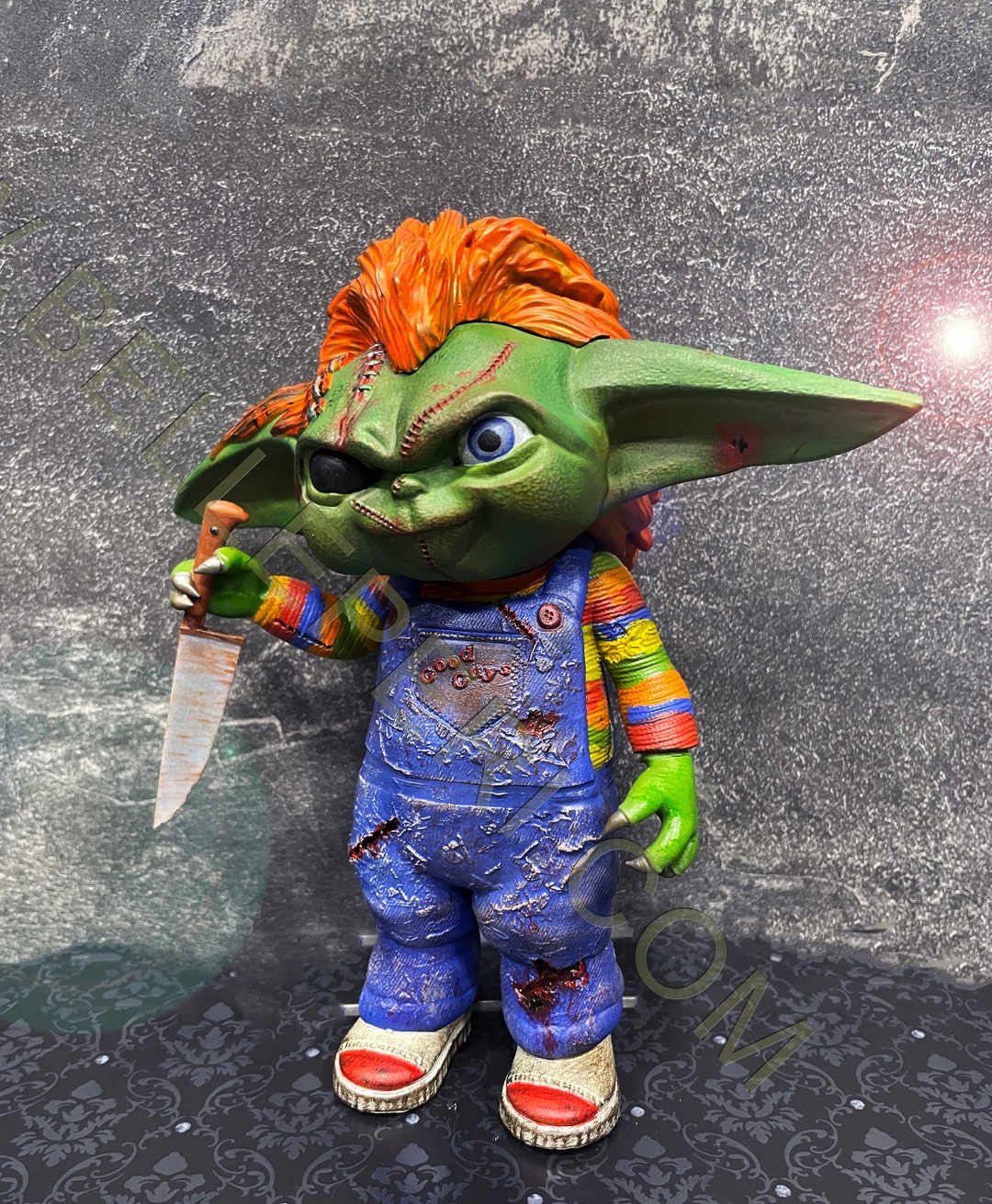 Grogu Chucky Horror Figurine/ Killer Doll Chucky Statue/ Baby Chucky ...