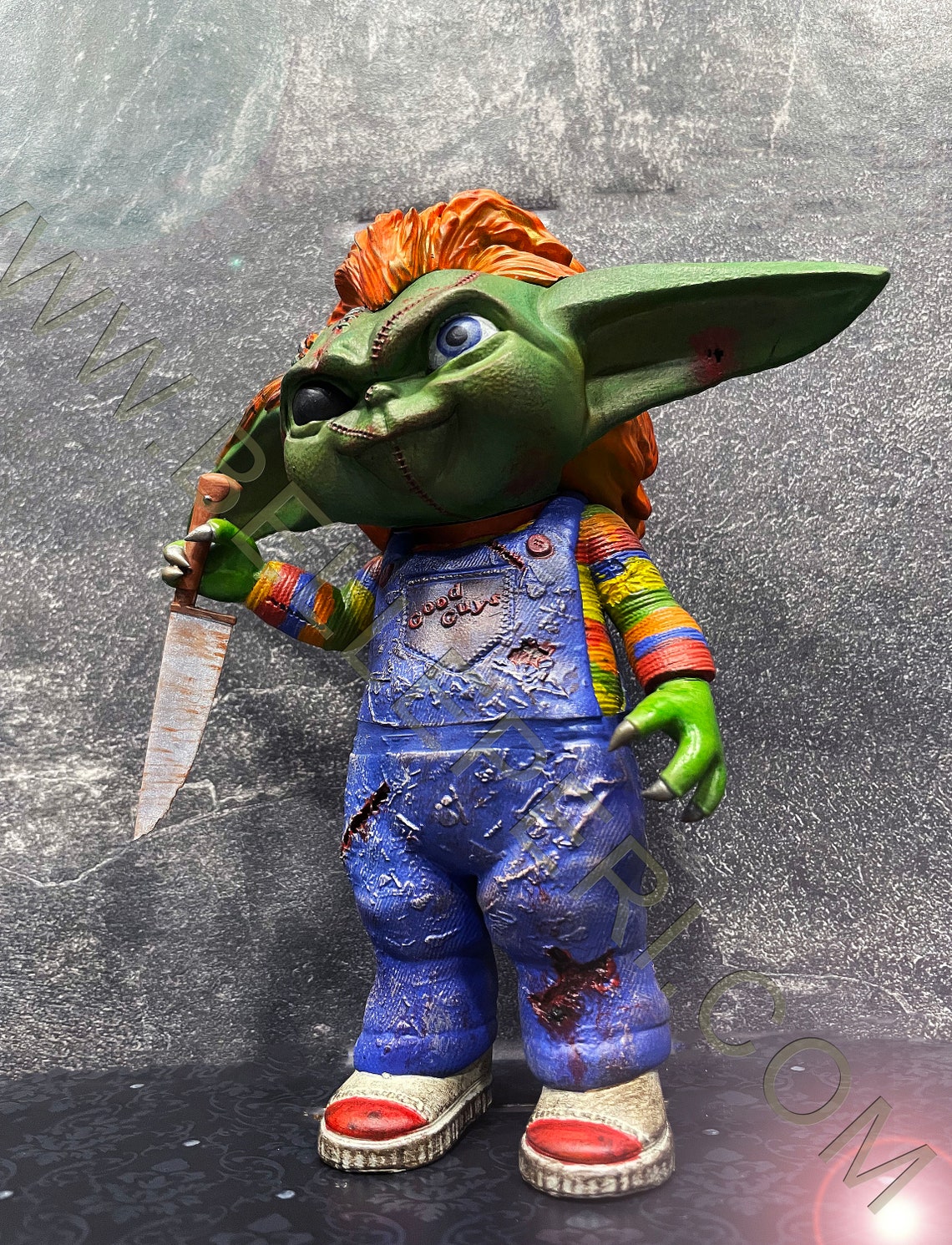 Grogu Chucky Horror Figurine/ Killer Doll Chucky Statue/ Baby - Etsy