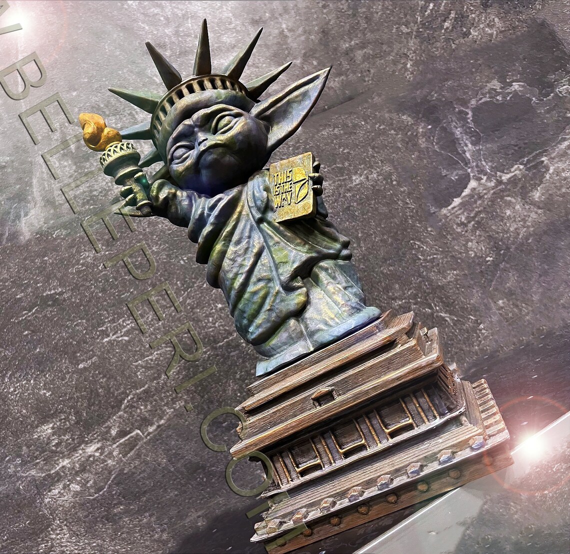 Baby Yoda Statue Of Liberty at Melissa Bishop blog
