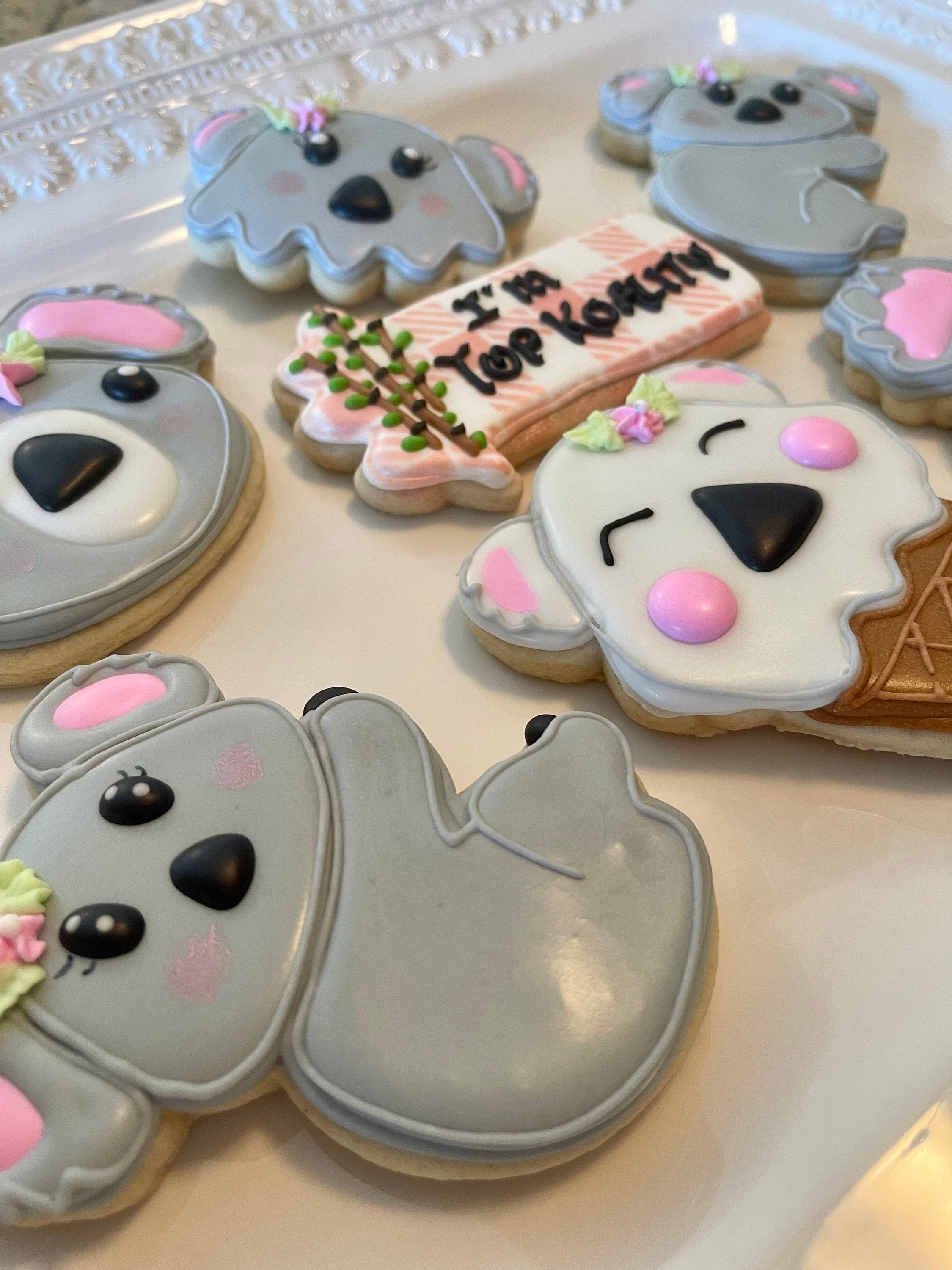 1 Dozen Koala Cookies Birthday Party Baby Shower Mermaid | Etsy