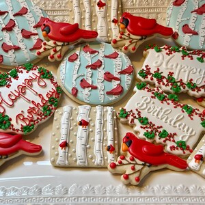 Butter Vanilla Sugar Cookies Cardinal Birds Birthday Spring - Etsy