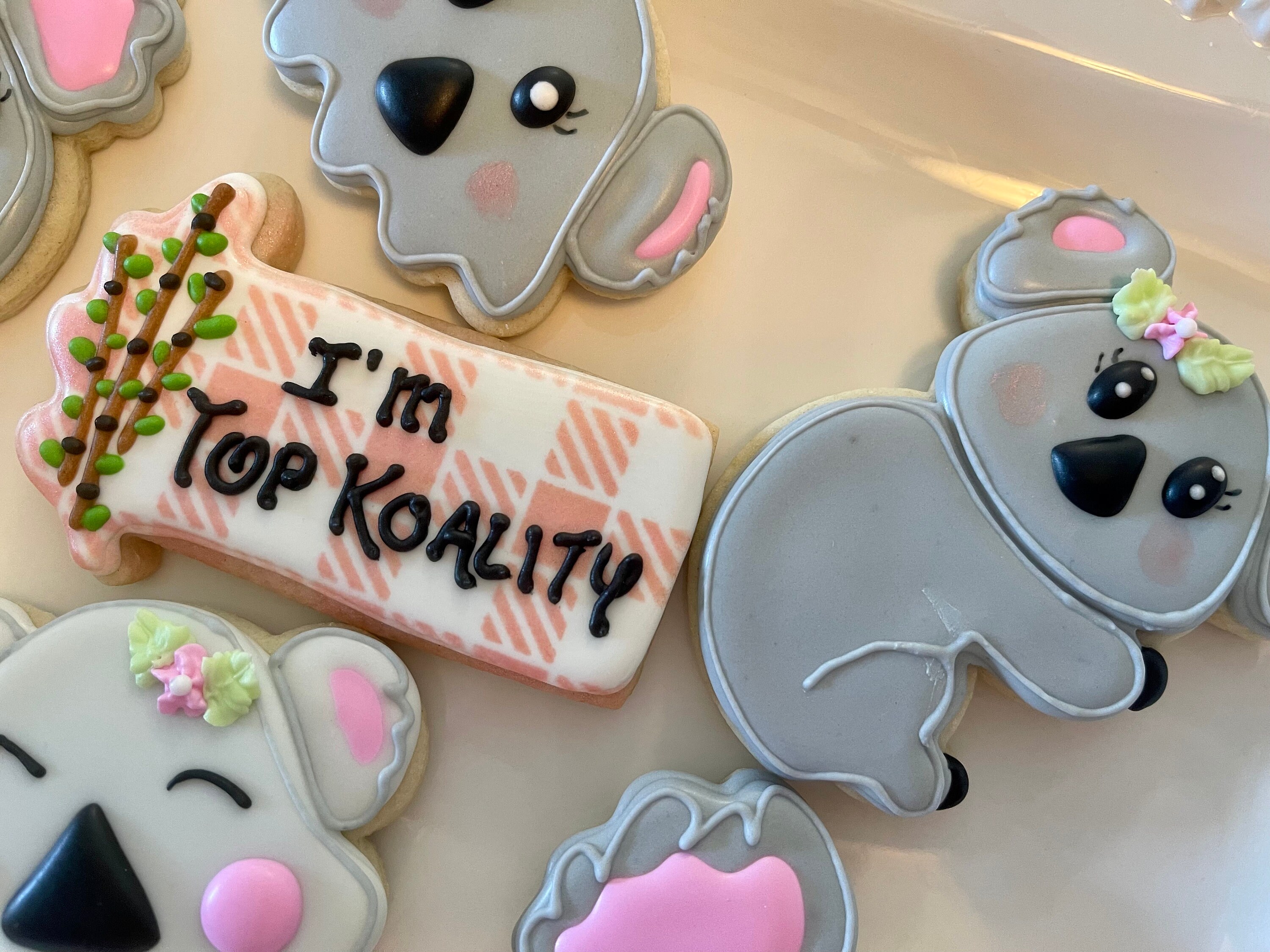 1 Dozen Koala Cookies Birthday Party Baby Shower Mermaid | Etsy