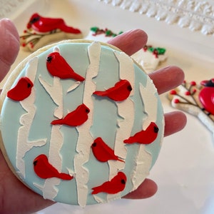Butter Vanilla Sugar Cookies Cardinal Birds Birthday Spring - Etsy