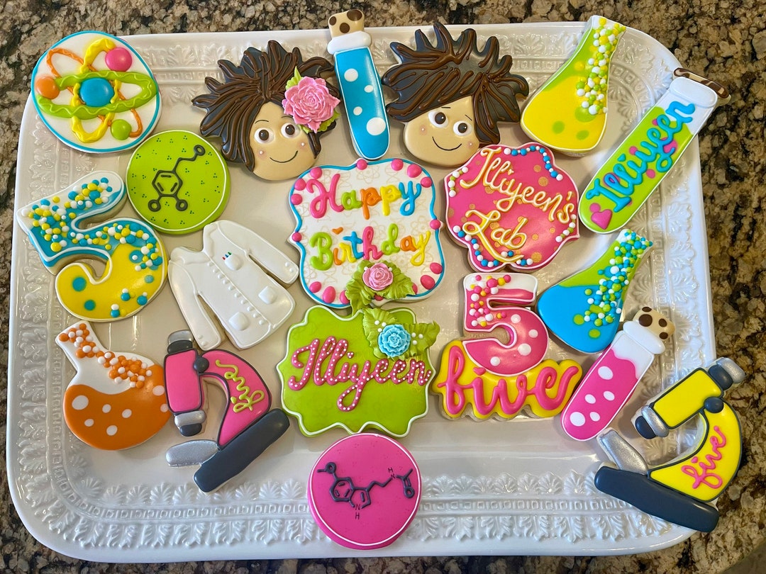 1 Doz. Science Lab, Science Birthday Cookies, Baby Shower, Lab Week ...