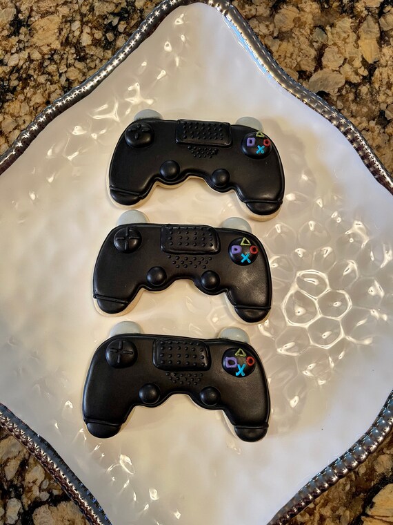 Butter Vanilla Gamer Cookies Number 4 Controller Game | Etsy