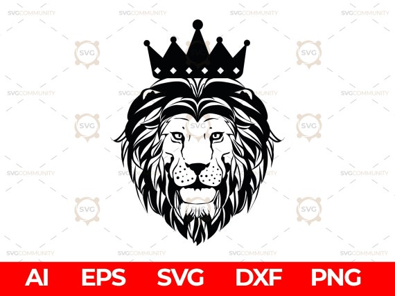 Lion Svg Lion Head Crown Svg Zodiac Svg Leo Svg Animal | Etsy