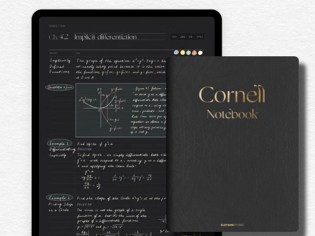 Hyperlinked Digital Notebook: Goodnotes PDF With Stickers (lined, Grid ...