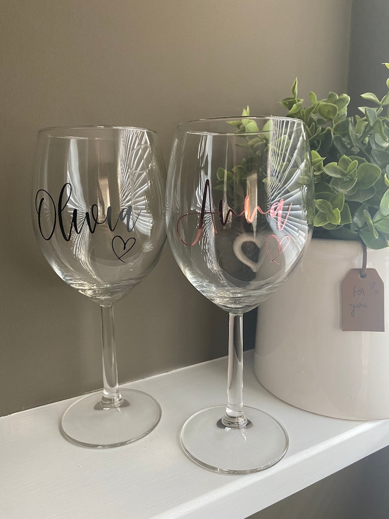 Personalised Wine Glasses - Etsy UK