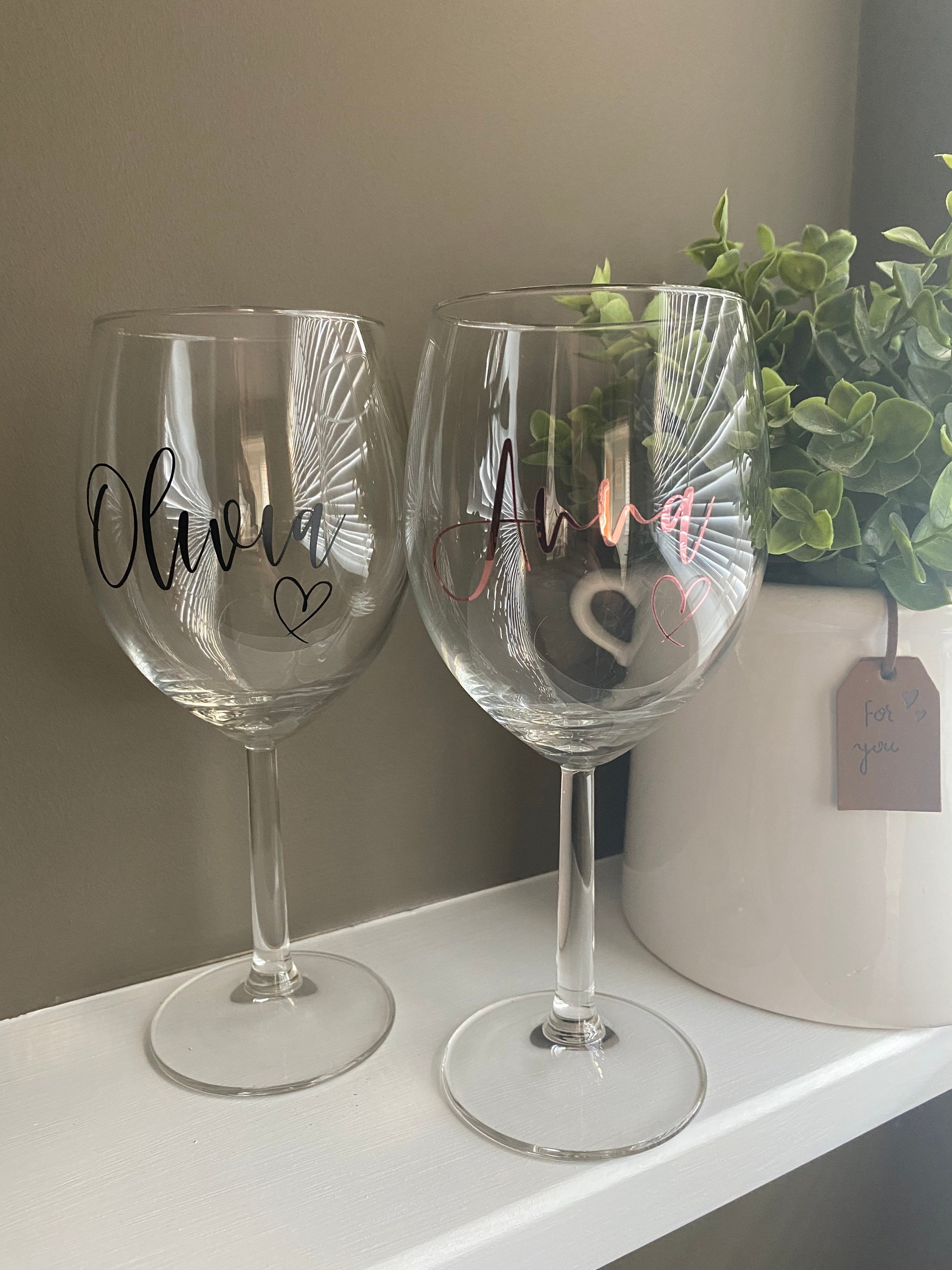 Personalised Wine Glasses - Etsy UK