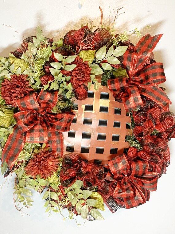 Rustic Front Door Wreath Farmhouse Wreath Spring Wreath - Etsy