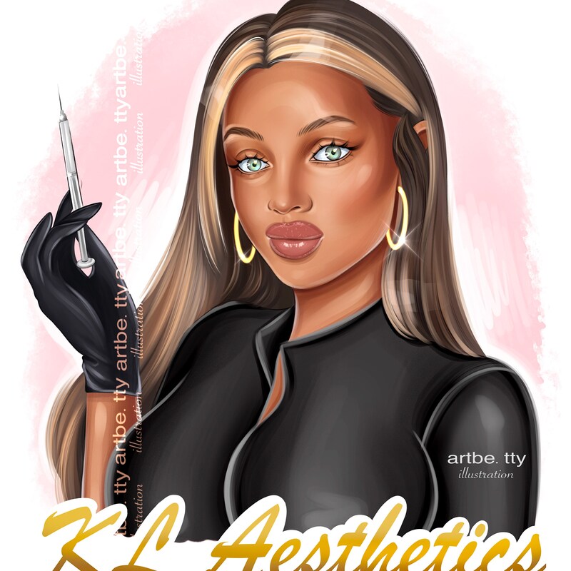 Esthetician Cartoon Logo - Etsy