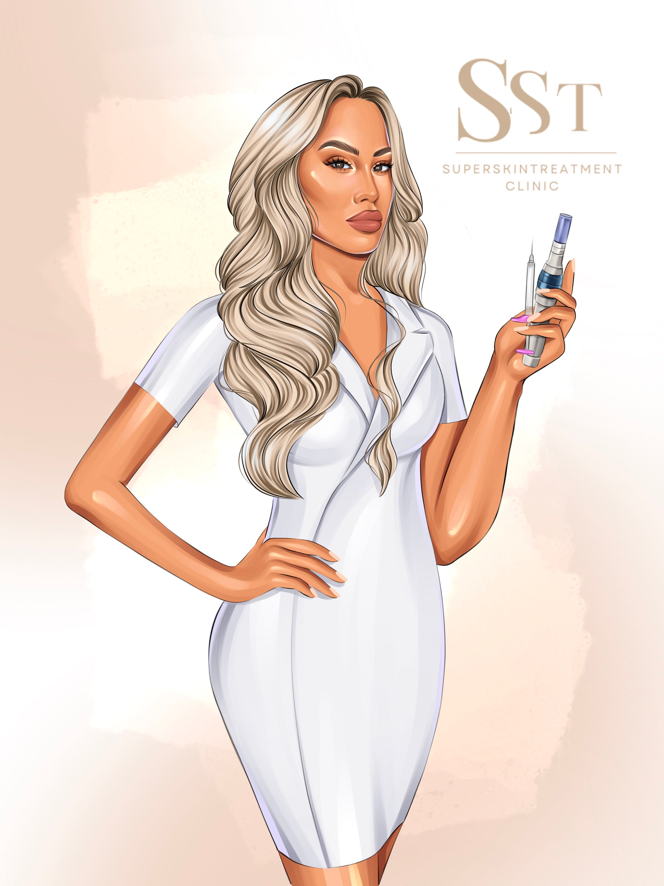 Cosmetologist Logo Design, Cosmetologist Portrait, Nurse Logo, Salon ...