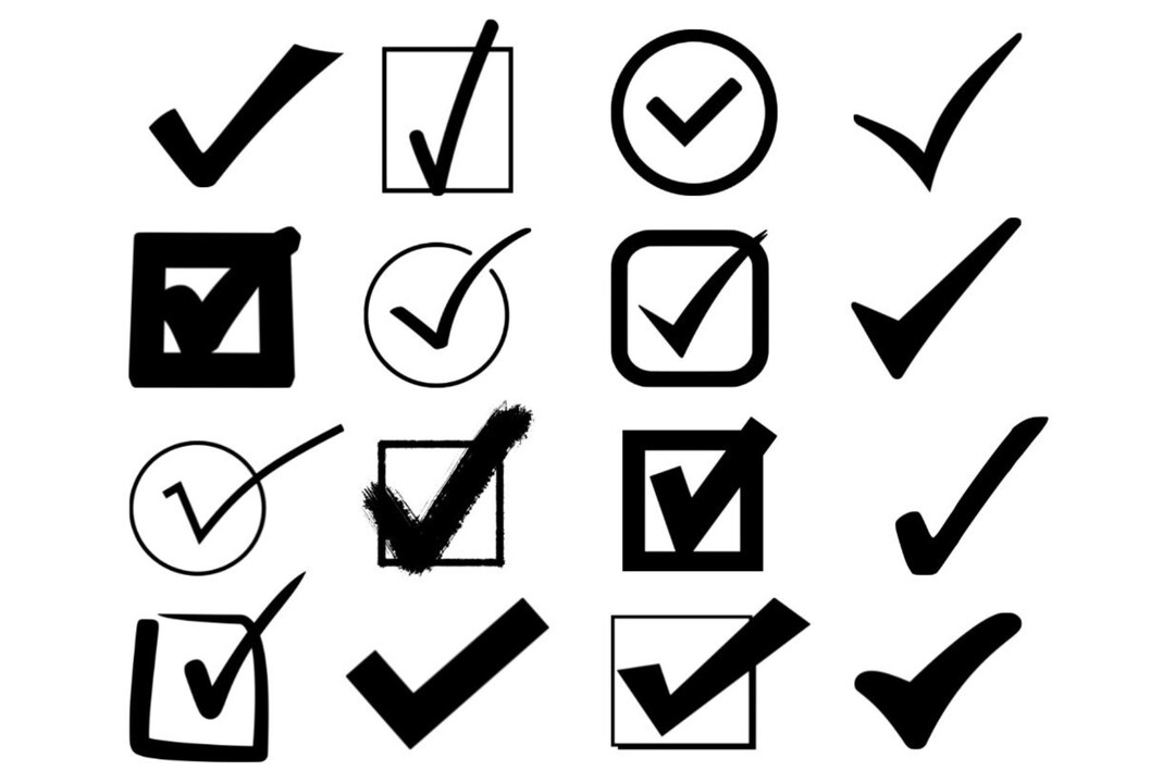 Check Mark Svg - Check Mark Silhouette - Check Mark Bundle - Correct ...
