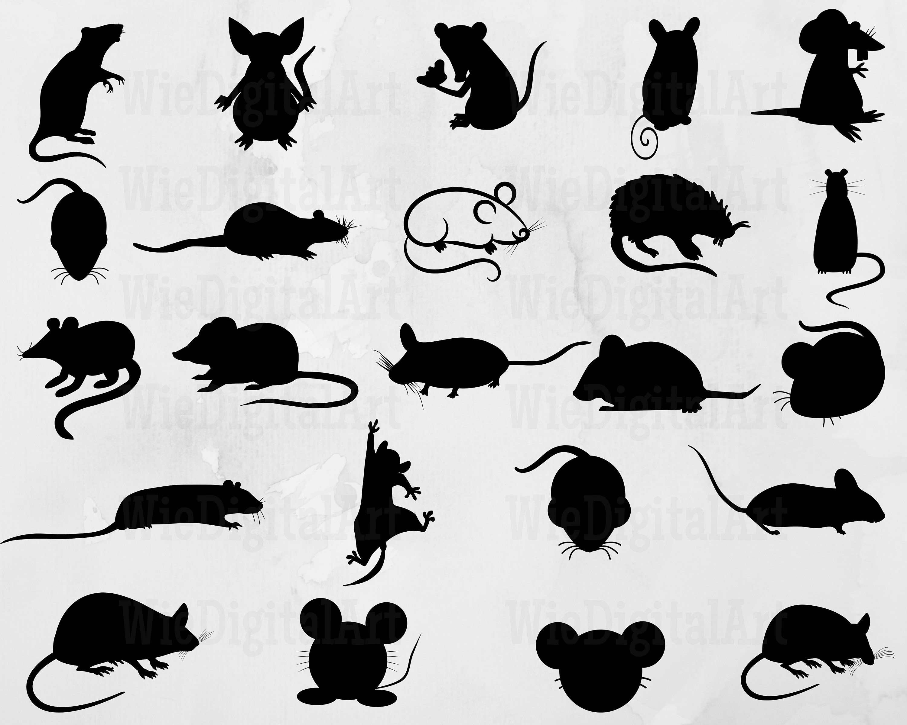Rat Svg Rat Silhouette Rat Svg Bundle Mouse Svg Design Mouse Cut File ...