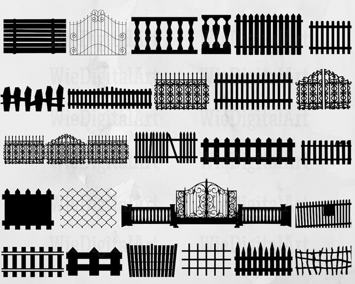 Zaun svg Zaun Silhouette Bundles Zaun Silhouette Bundles Zaun ...