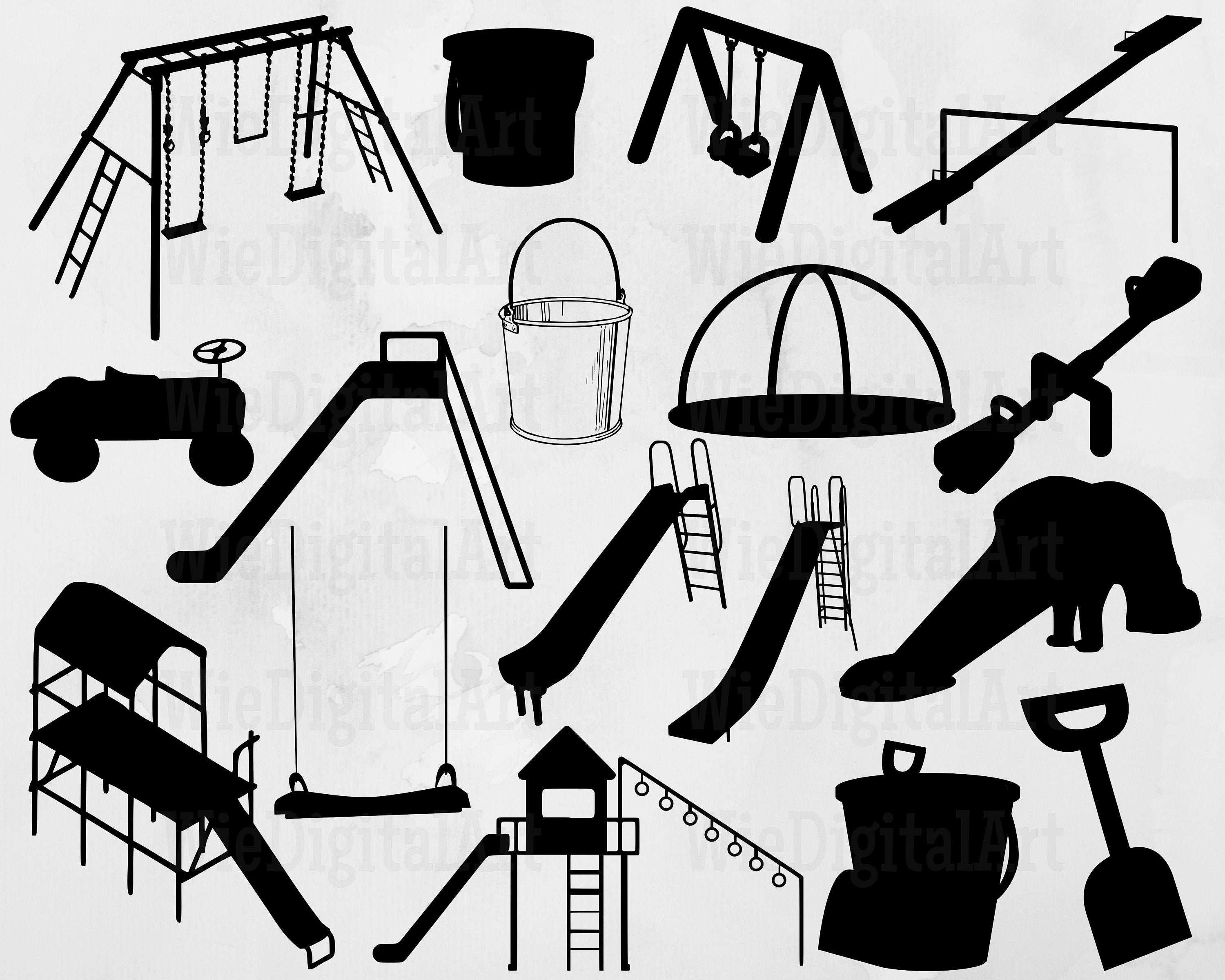 Playground svg Playground Silhouette Playground svg bundle | Etsy