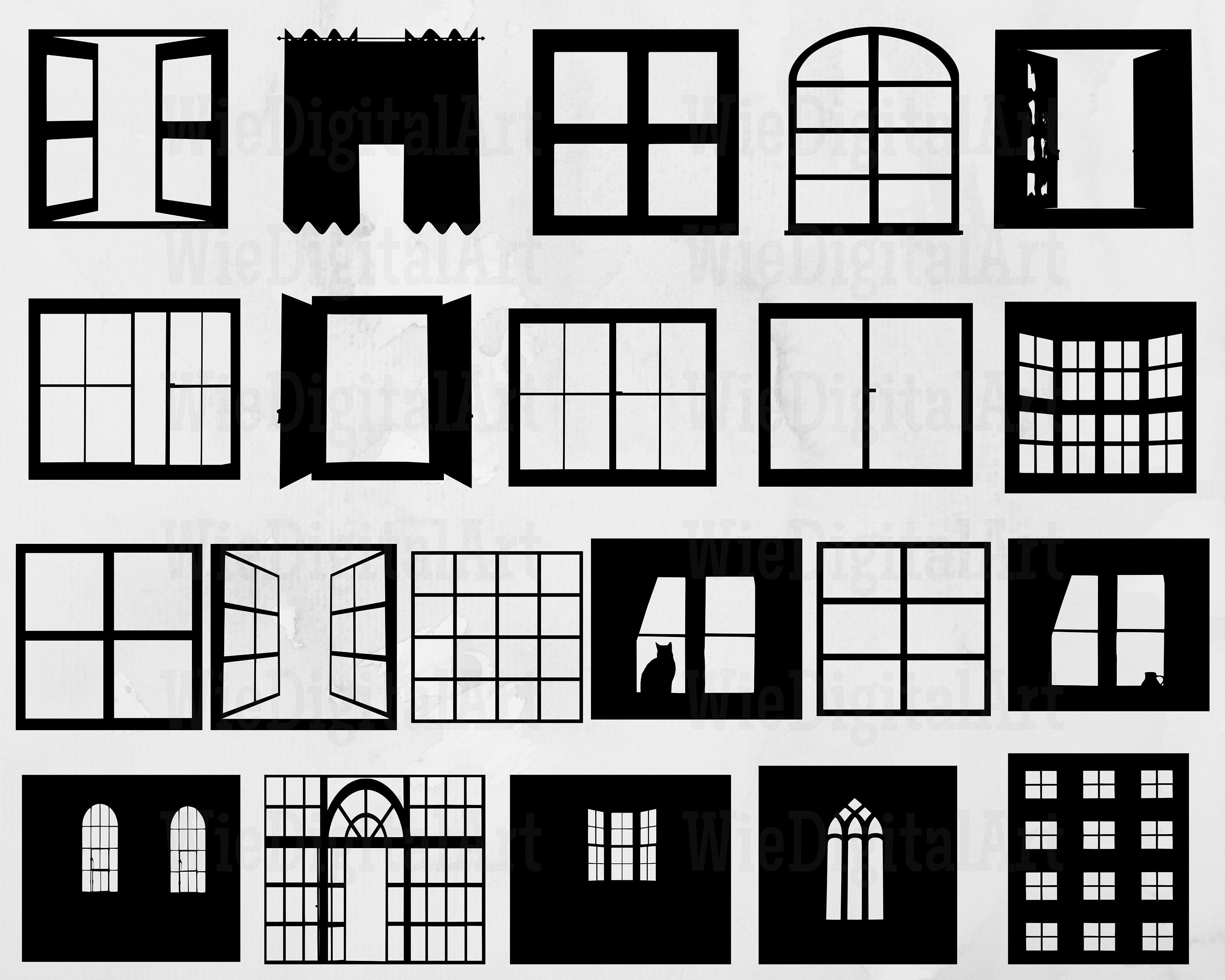 Windows Svg Windows Silhouette Windows Svg Bundle - Etsy