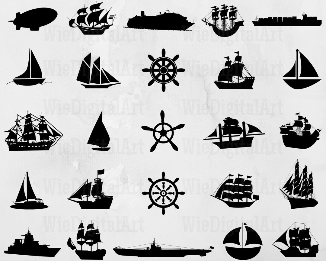 Ship Svg - Ship Silhouette - Ship Svg Bundle - Ship Svg Design - Ship ...